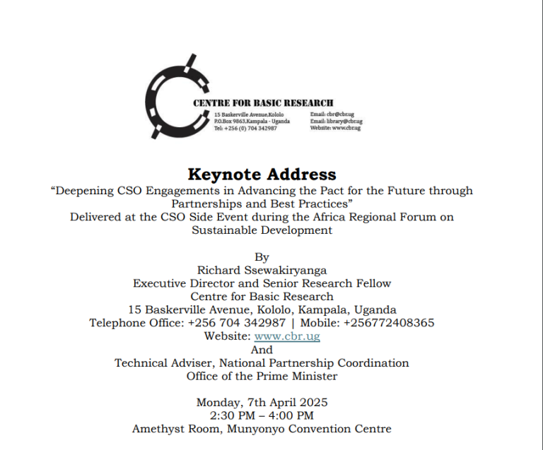 Key Note Address: Deepening CSO Engagements in Advancing the Pact for ...